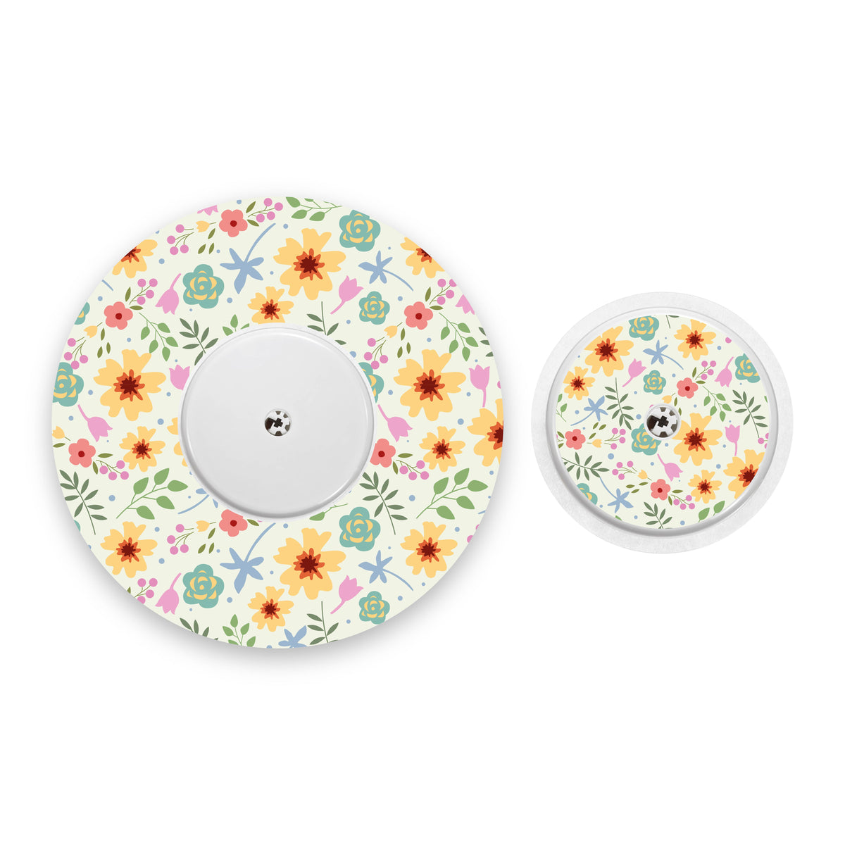 Yellow Flowers Freestyle Libre 2 Diabetes Patch with Matching Vinyl Ce ...