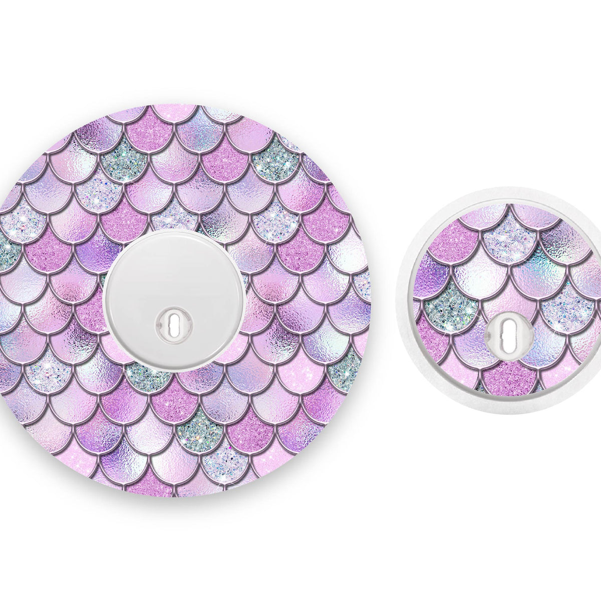 Lilac Mermaid Scales Freestyle Libre 3 Diabetes Patch with Matching Vi ...