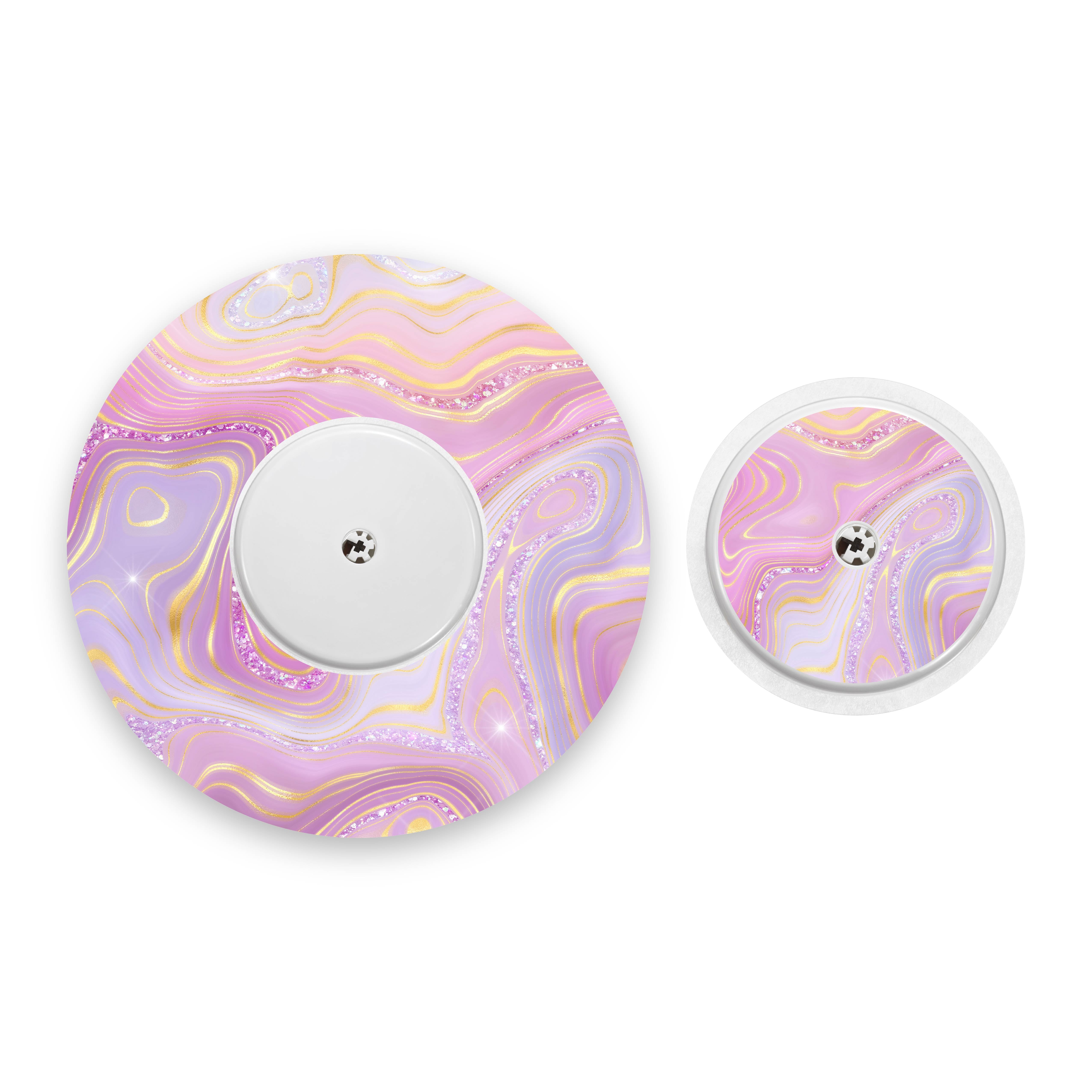 Pink Marble Sparkle Effect Freestyle Libre 2 Diabetes Patch with Match ...